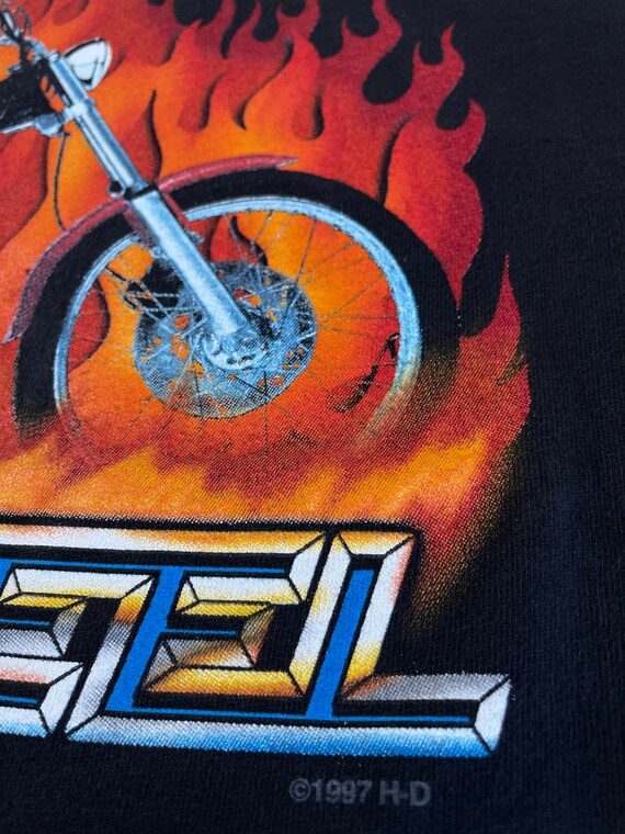 Harley Davidson Shirt 1997 Vintage Fire Flames Deadstock Harley Davidson Shirt 1997 Vintage Fire Flames Deadstock