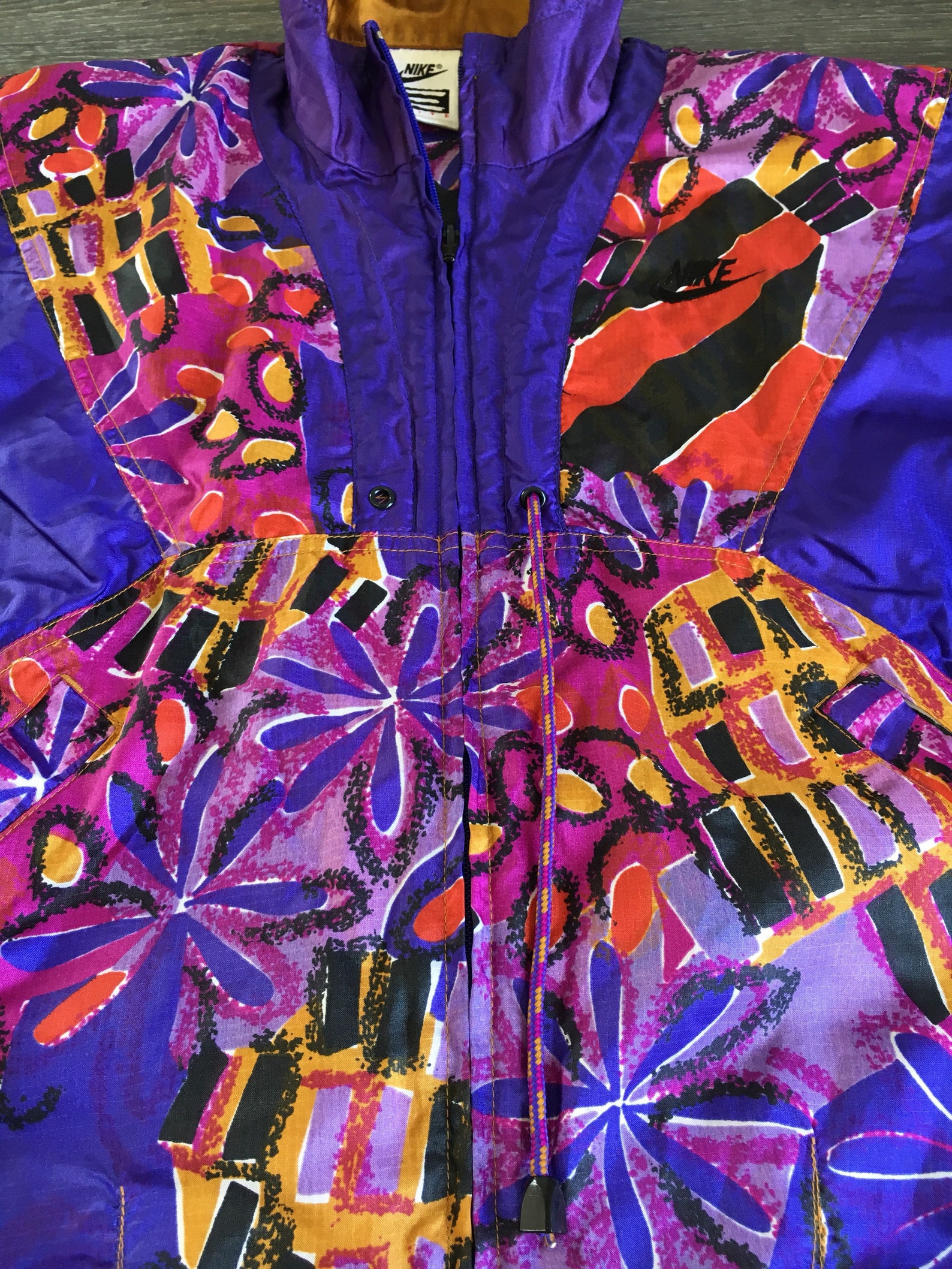 NIKE ELITE Windbreaker Jacket 90's Vintage/ Fresh Prince Hip Hop Full ...