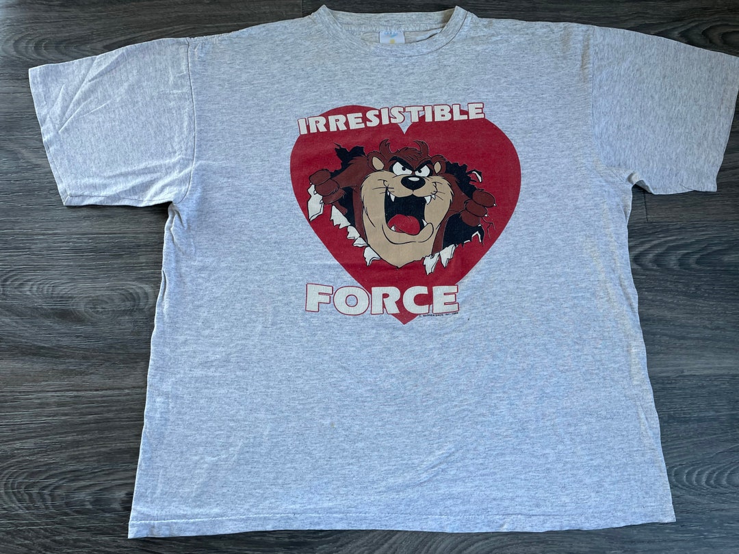 Taz Shirt 1989 Vintage Looney Tunes Tasmanian Devil “irresistible Force ...