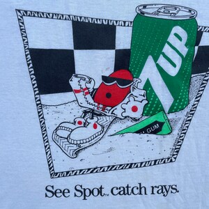 Vintage 7up Shirt 80s See Spot Catch Rays Soda Pop Tee Chewing Gum ...