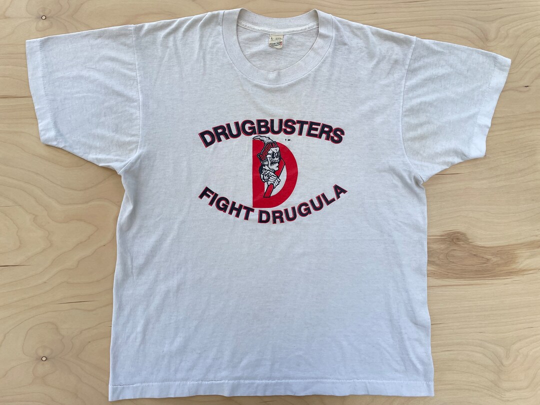 Drugula Drug Busters Shirt Vintage 80s Dare Ghostbusters Parody Comic ...