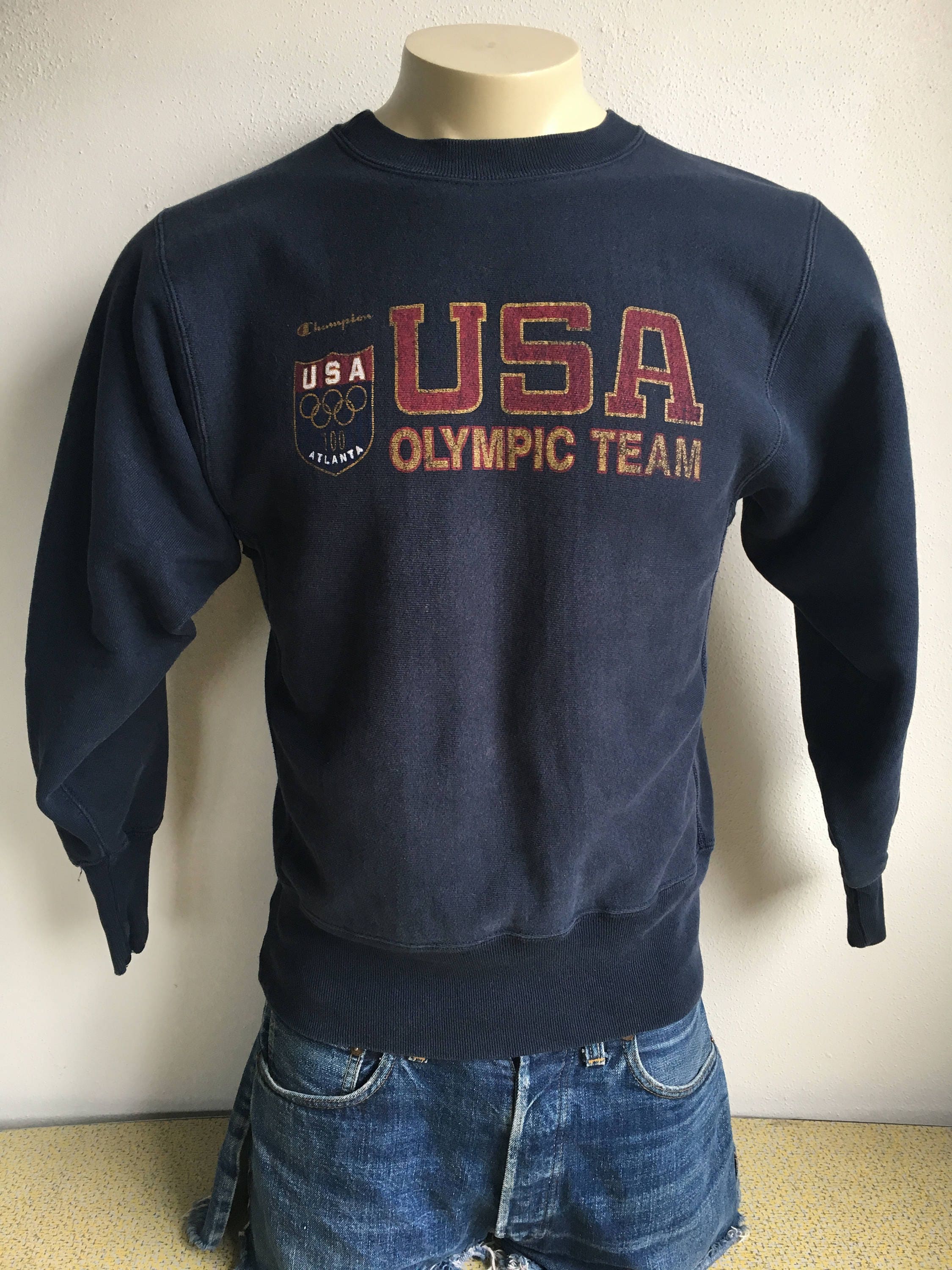 USA Olympic Sweatshirt Atlanta Team 1996 Vintage Sweater 90s USA Olympic Sweatshirt Atlanta Team 1996 Vintage Sweater 90s
