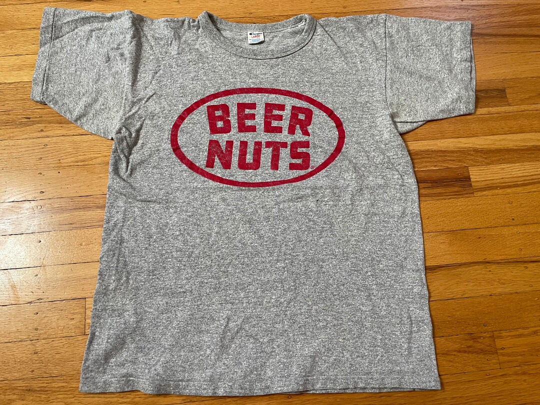 Beer Nuts Champion Shirt 80’s Vintage Soft Thick Cotton Rayon Blend USA ...