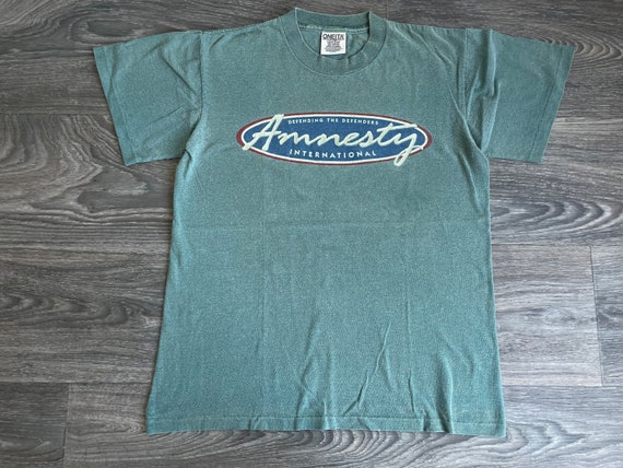Amnesty International Shirt 90s Vintage Oneita Small - Gem