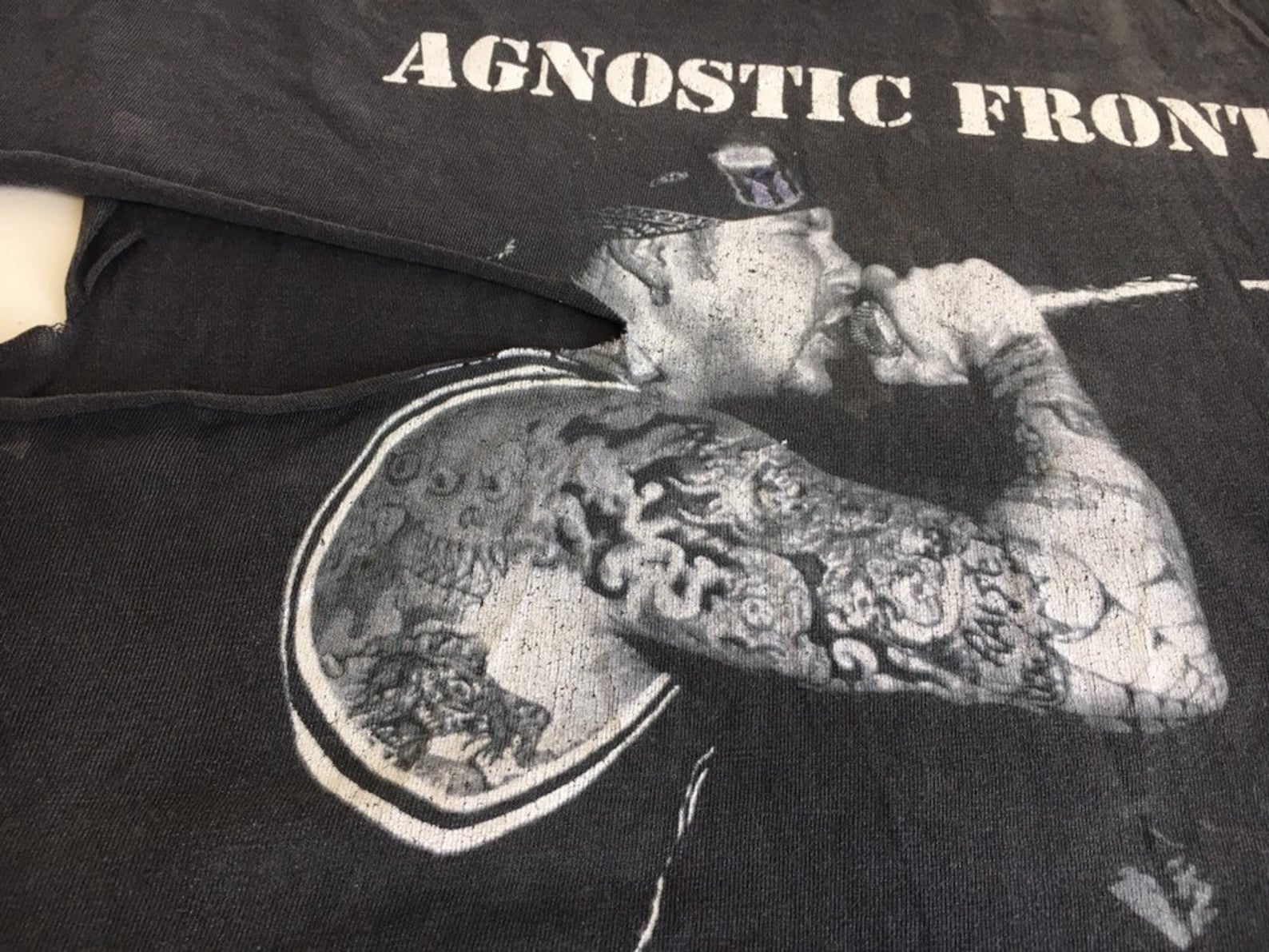 Agnostic Front Shirt Vintage 1997 90s Hardcore Punk Stigma Blue Grape ...
