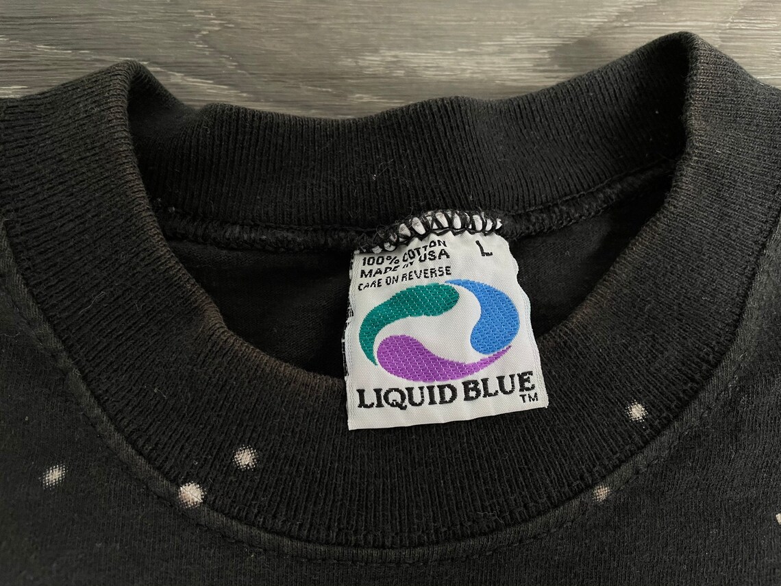 Liquid Blue Space Galaxy Shirt 90's Vintage All Over Galactic Solar ...