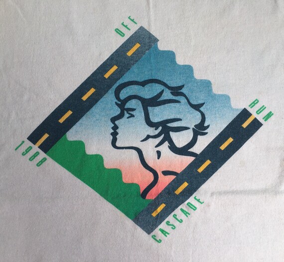 NIKE Shirt 1988 Vintage Original/ CASCADE Run Off Gre… - Gem