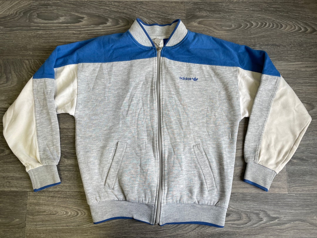 ADIDAS Jacket 90s Vintage Trefoil Track Sweater Sweatshirt Warm up Full ...