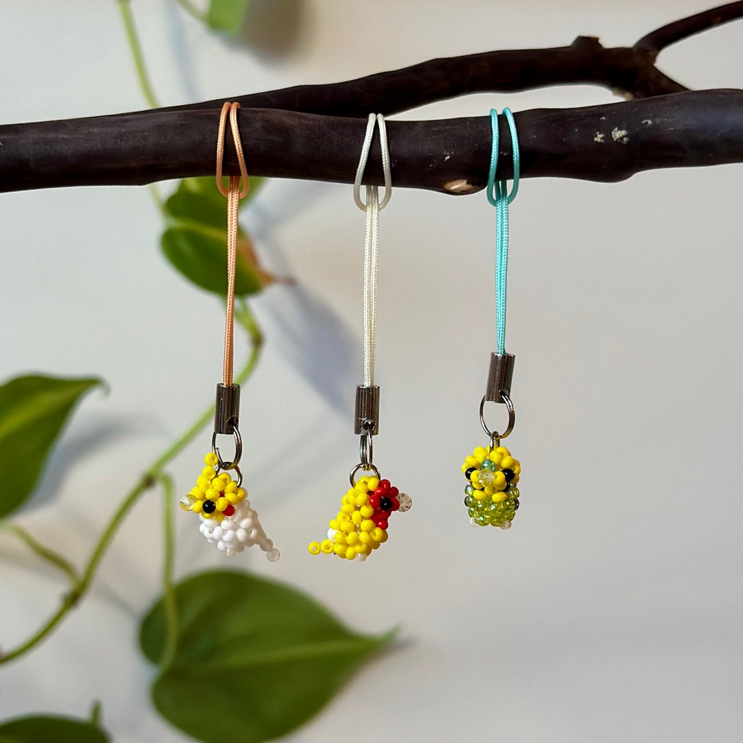 Mini Parrot Beaded Bird Phone Charm Cute Handmade Charms - Etsy