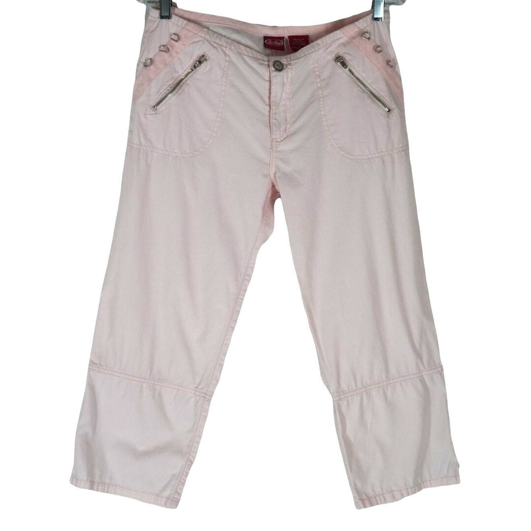 Vintage Be Bop Pink Capri Pants Size 9 D Rings Zippers 90s - Etsy