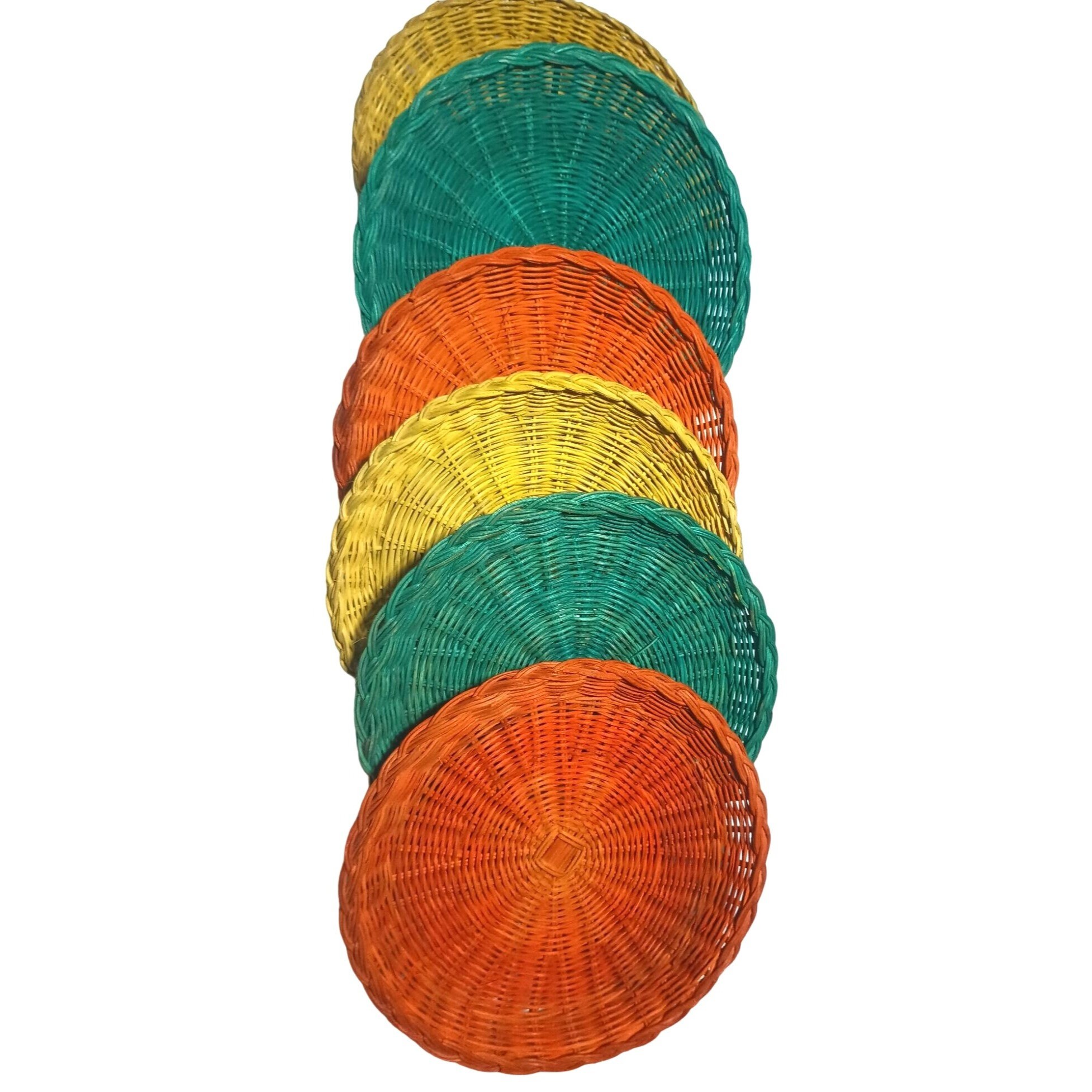 Vintage Wicker Paper Plate Holders Wall Hangings Rattan - Etsy