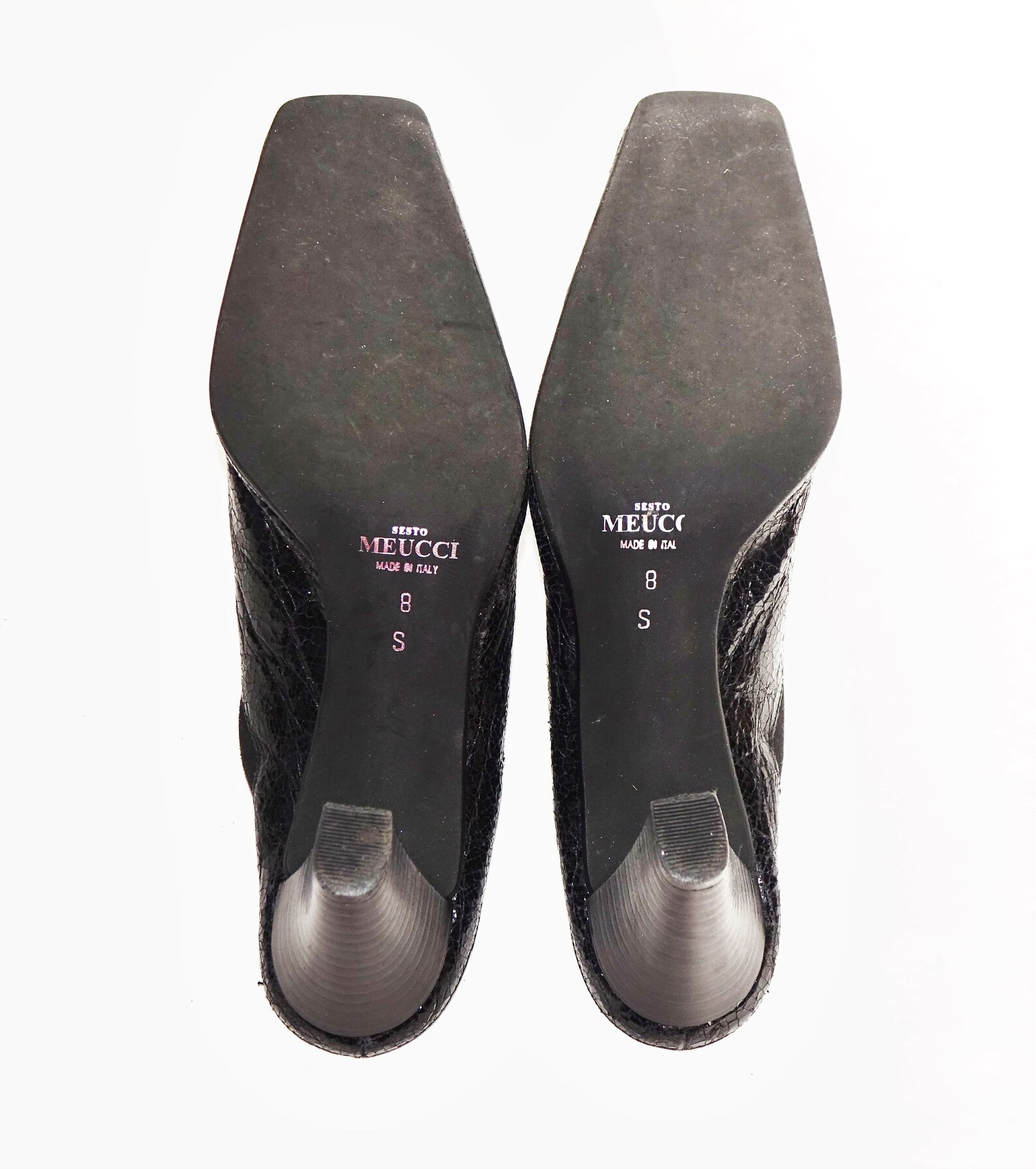 Vintage Sesto Meucci Shoes Women's Size 8 Narrow Black Italian Leather ...