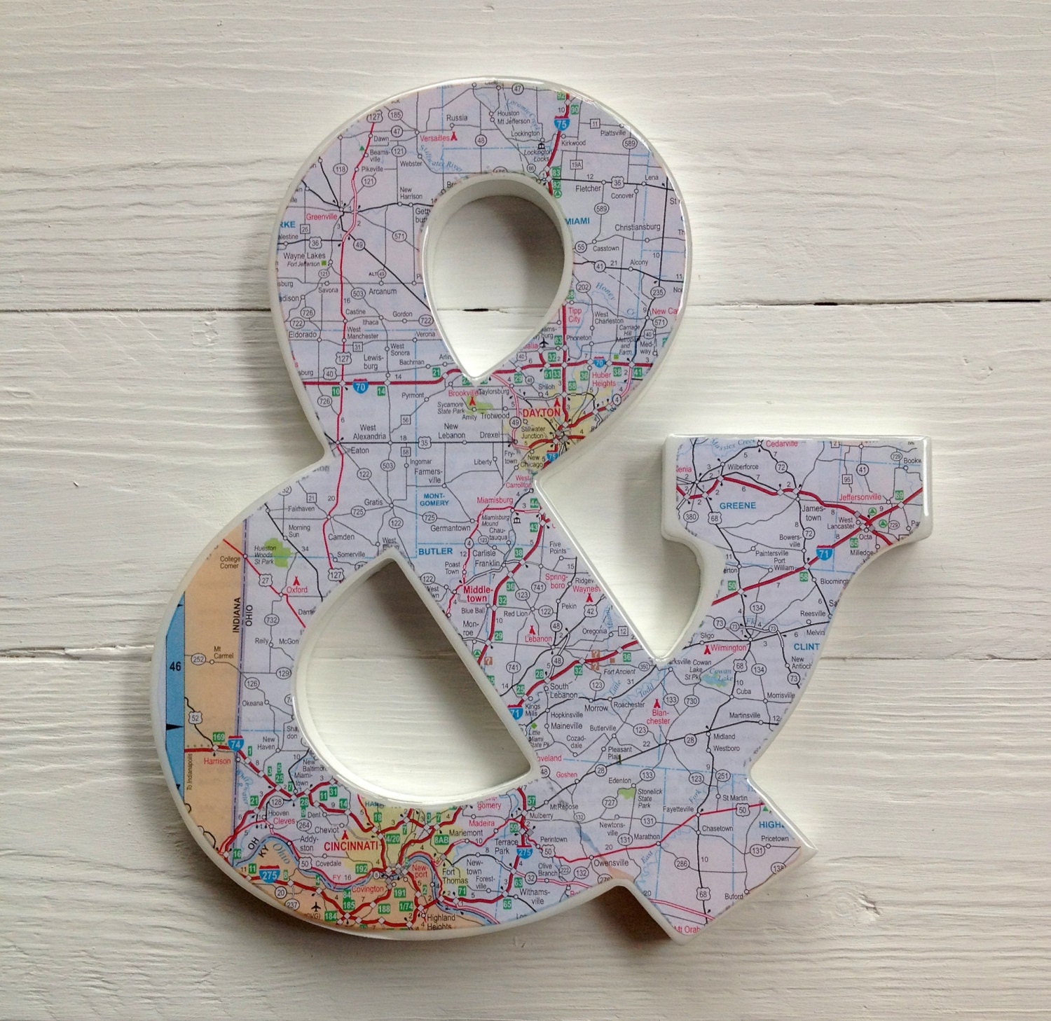 Custom Map Letter Initials Hometown City State Country - Etsy