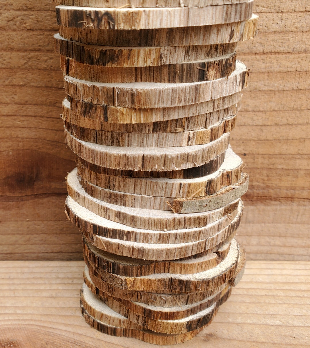 Set of 39 Small Oak Rounds, 2.25"-2.5" Diameter - Etsy
