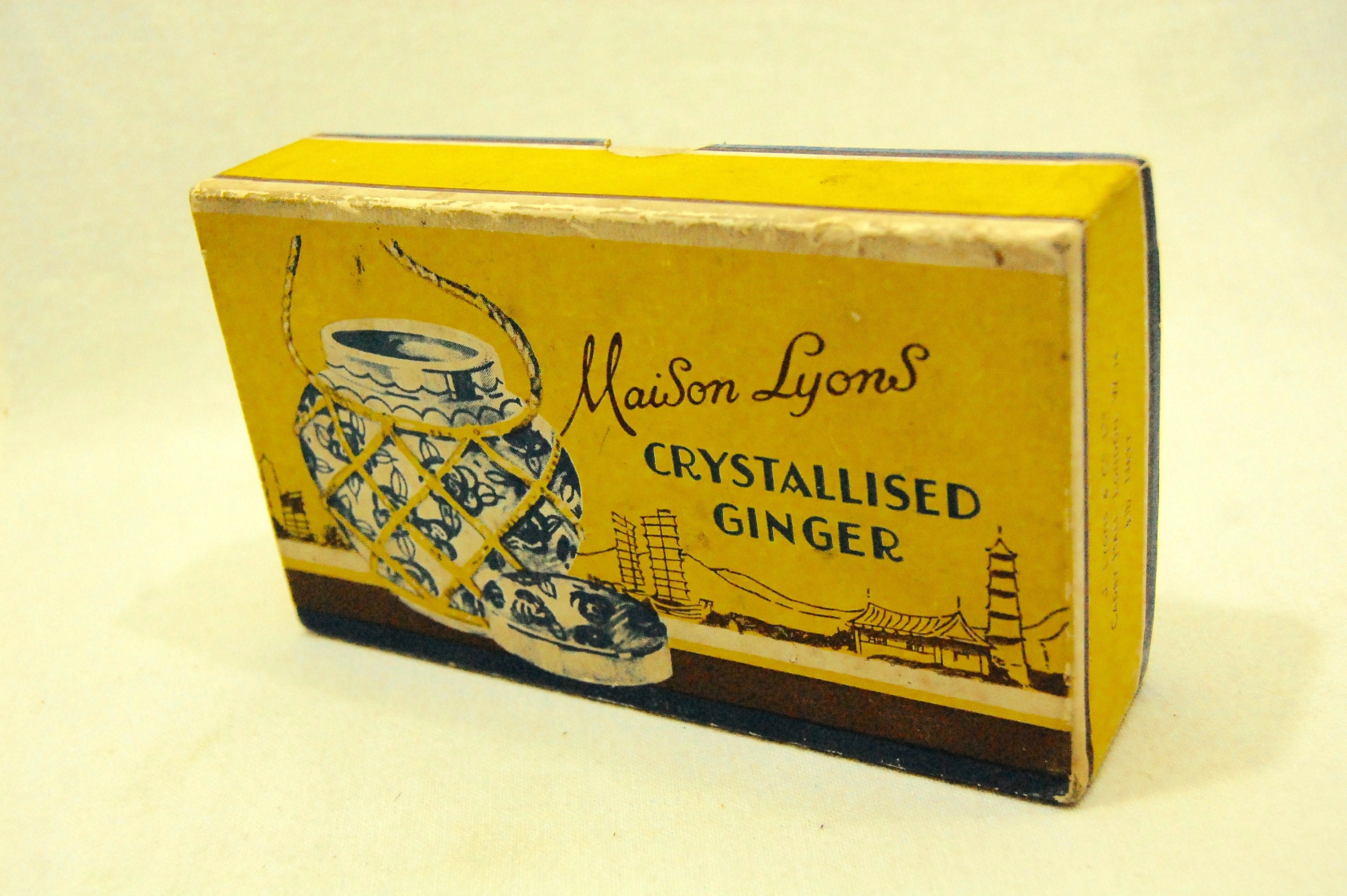 British VINTAGE Maison Lyon's Crystalised Ginger Box - Etsy Hong Kong
