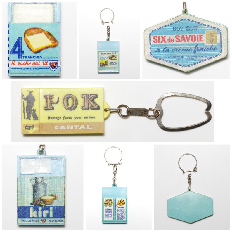 French Vintage Advertising Key Chains | Etsy