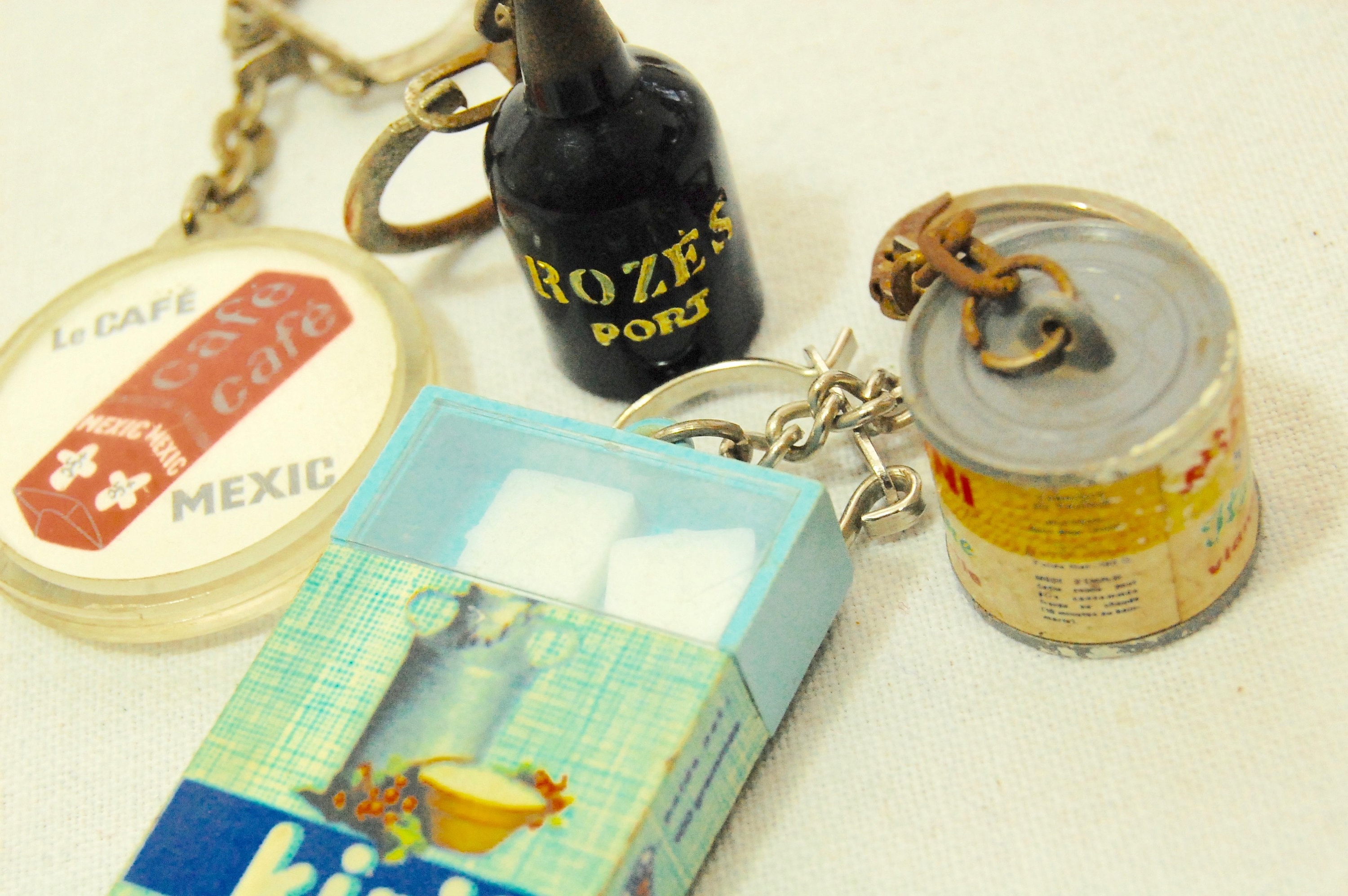 French Vintage Advertising Key Chains Set of 4 Food & | Etsy