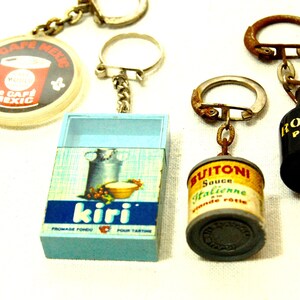French Vintage Advertising Key Chains Set of 4 Food & | Etsy