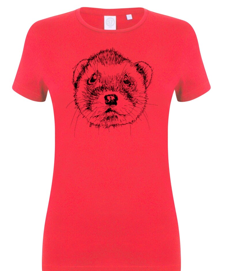 Men Tshirt Red Animal Lover Shirt Ferret Tee Clothes With Animals - Etsy