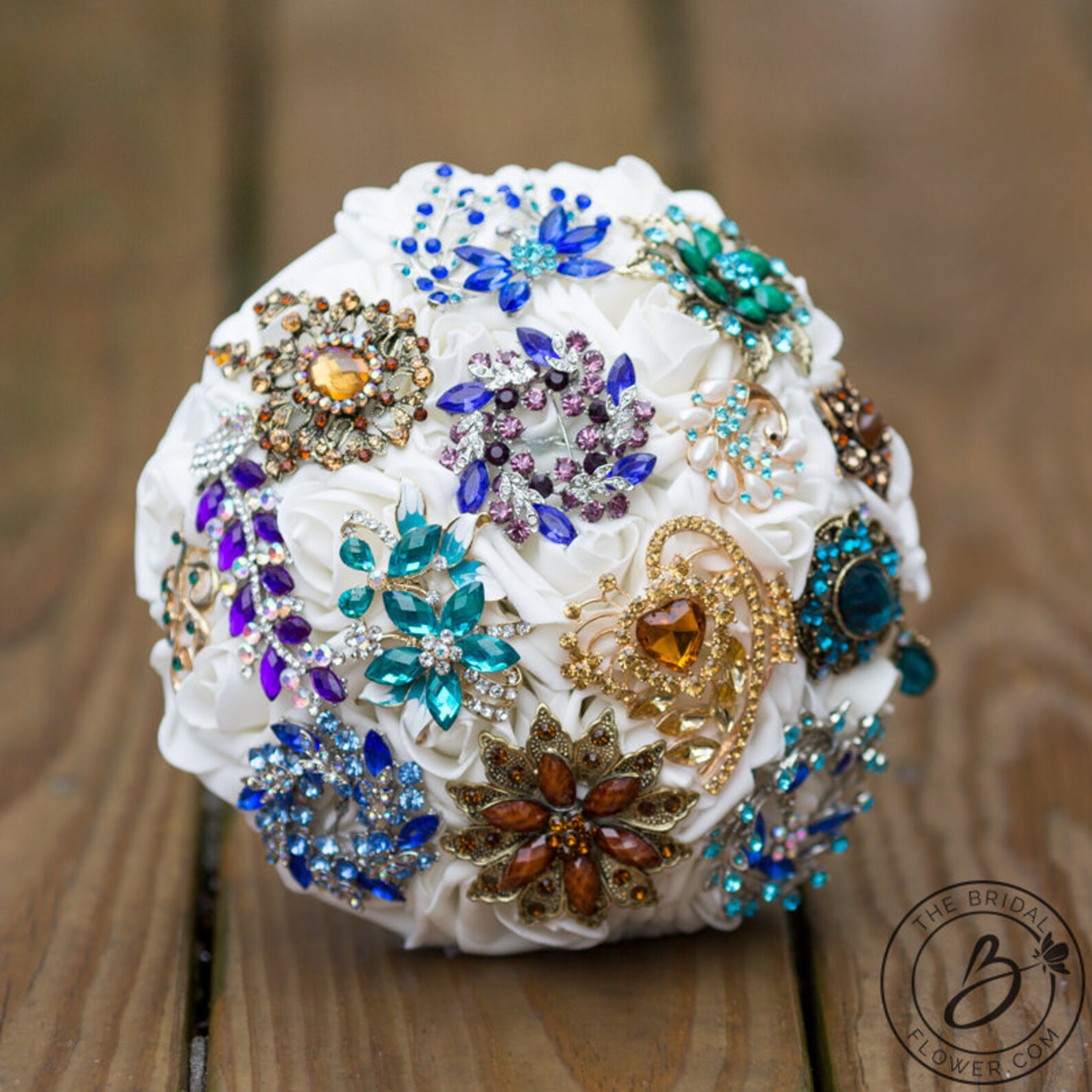 Boho Brooch Bouquet Peacock Brooch Wedding Bouquet Broach | Etsy