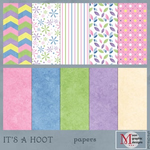 It's A Hoot Digital Scrapbook Owl Kit - Etsy