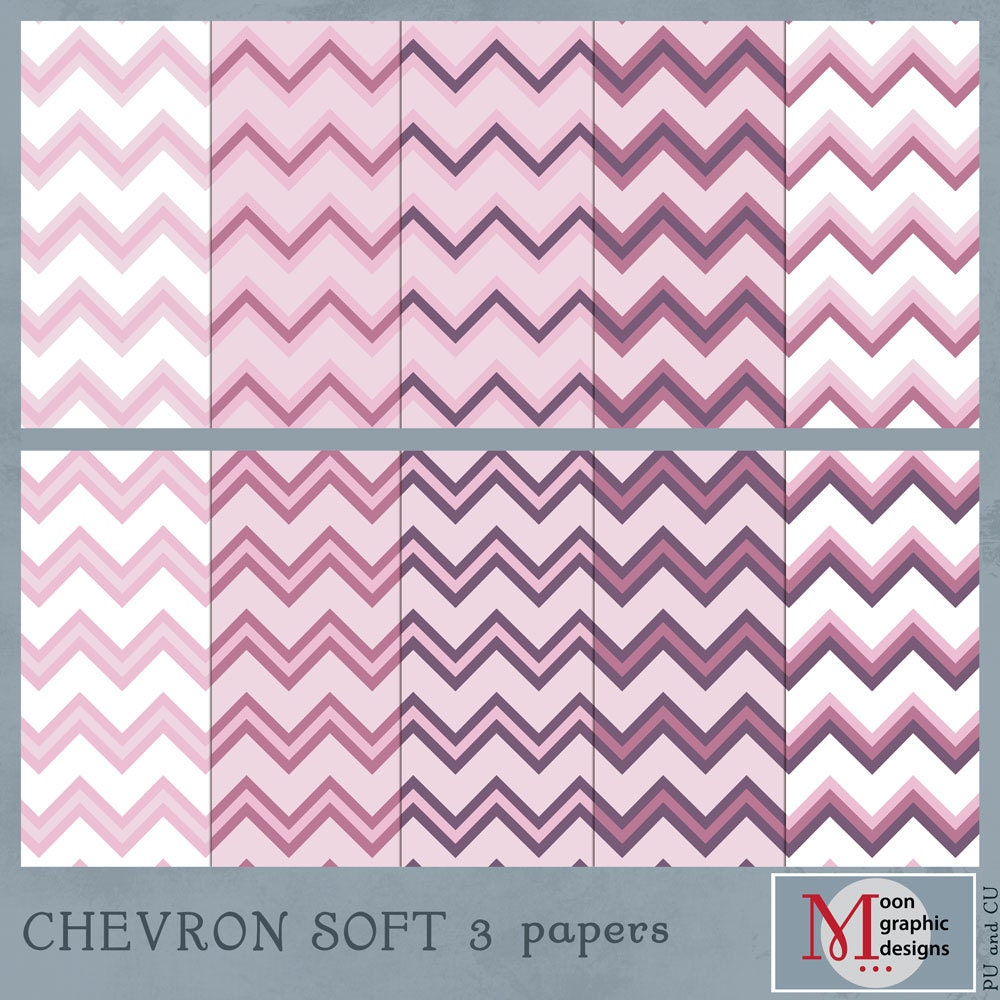 Chevron Soft 3 Digital Scrapbook Paper Commercial Use - Etsy