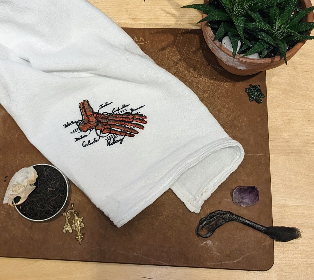 Embroidered Anatomy Foot - Etsy