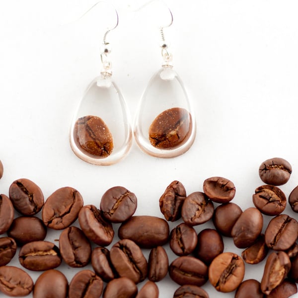 Coffee Bean Earrings - Etsy