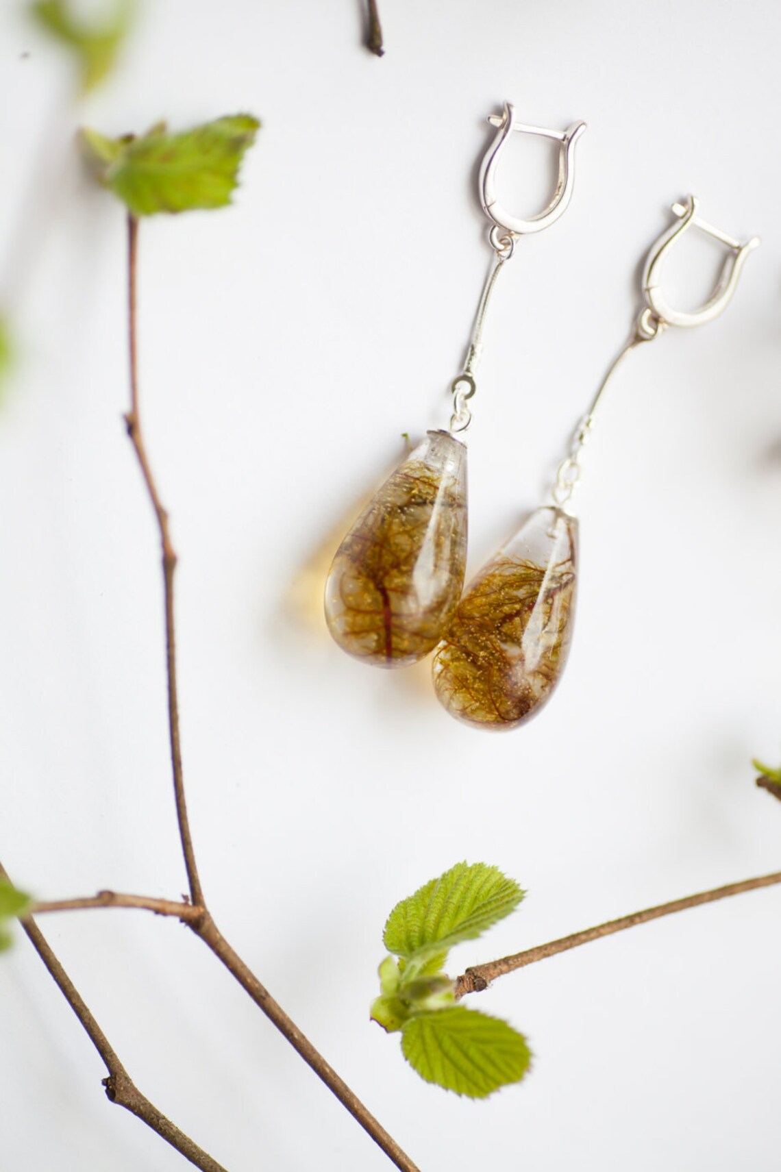 Rustic bridal earrings Rustic wedding jewelry Teardrop | Etsy