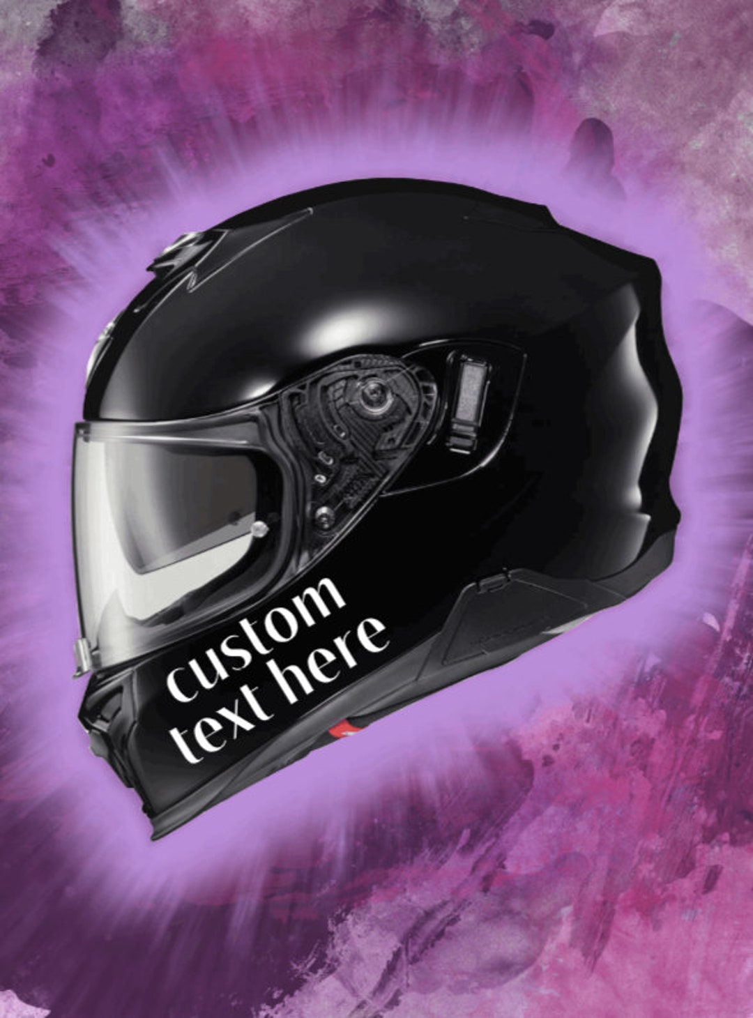 Customizable Side View Motorcycle Helmet Decal/sticker - Etsy
