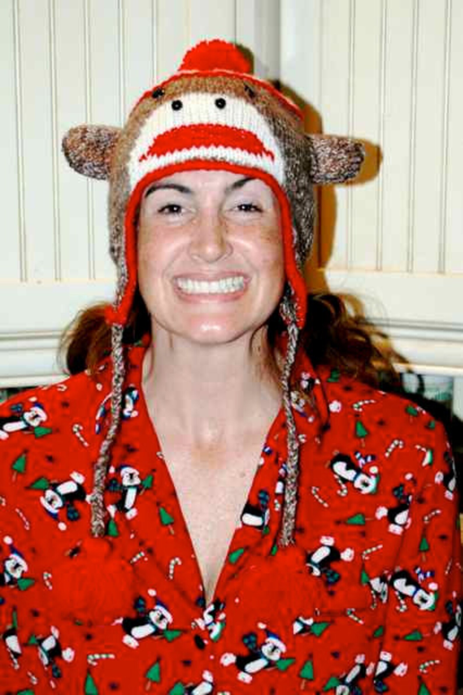 Sock Monkey Ear Flap Knitted Hat Pattern - Etsy
