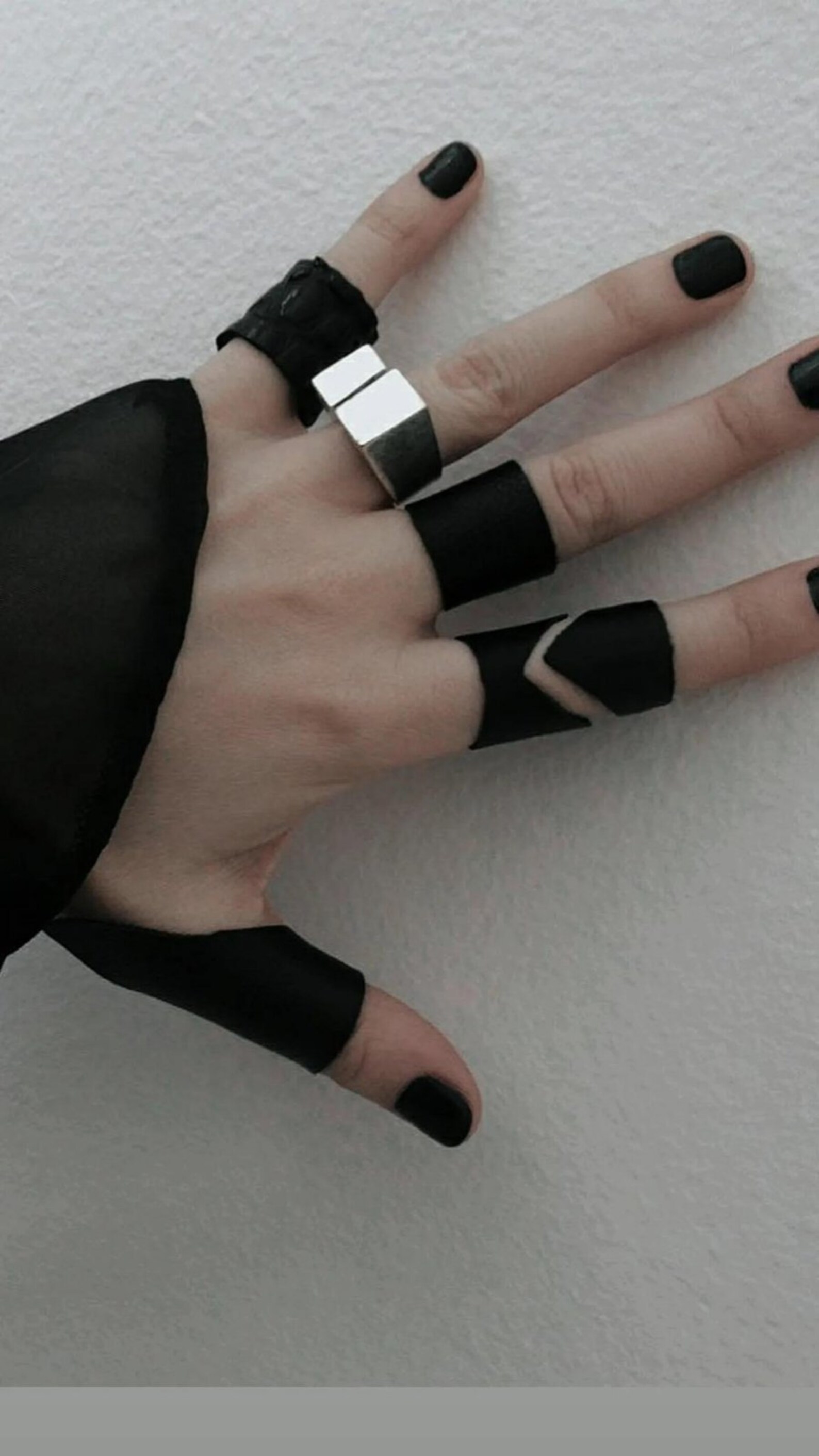 Minimalist Leather Ring Pointy Black Arrow Ring Summer Gothic Woman ...