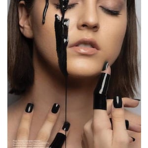 Black PVC Finger Cuff Gloss Latex Ring Concert Stage Jewelry Passion ...