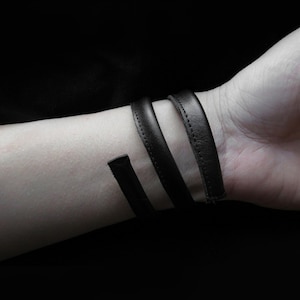 Arm Cuff Leather Adjustable Upper Arm Bracelet Girlfriend Minimalist ...