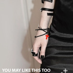 Goth Minimalist Sleeves Long Sateen Fingerless Glove Black Arm Wraps ...