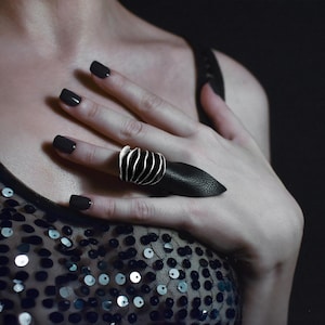 Large Statement Ring Gold Cocktail Ring Silver Gift Her Oversize Ring ...