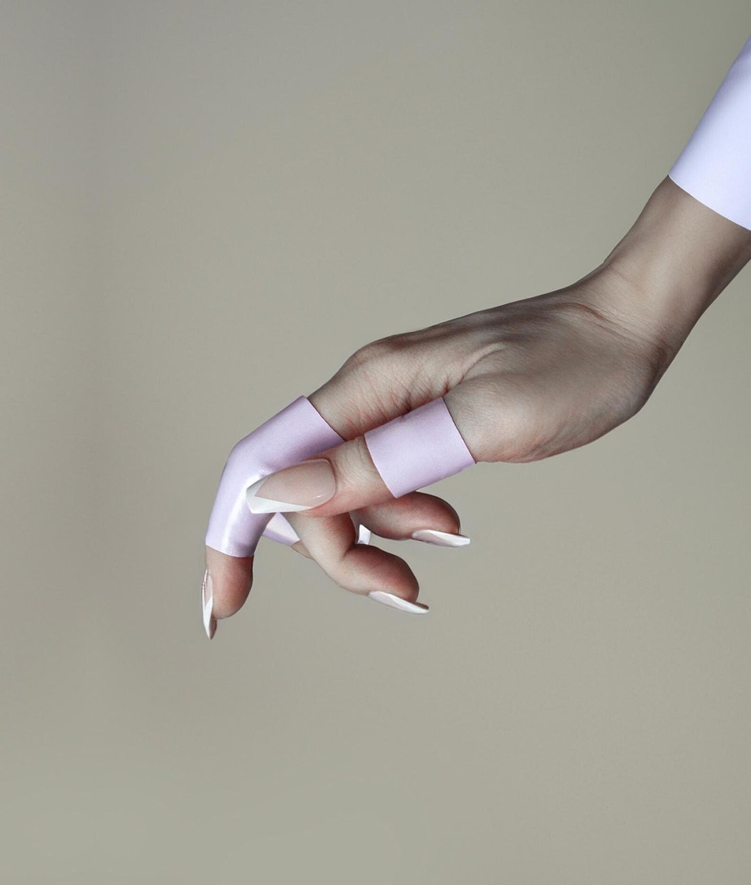 Buy Pastel Pink Ring Dreamy Gyaru PVC Gloss Ring Latex Finger Cuff for ...