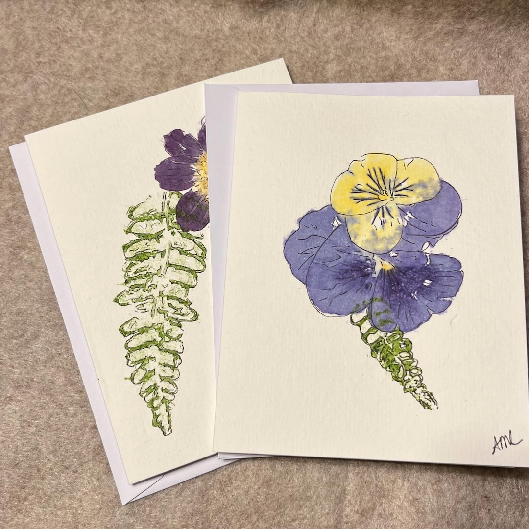 Hammered & Handrawn Watercolor Cards - Etsy