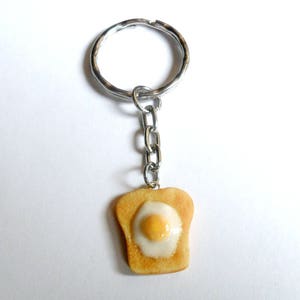 Egg on Toast Keychain or Phone Charm, Food Accessories, Great Gift ...
