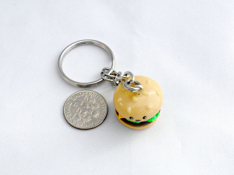 Kawaii Hamburger Charm Keychain, Key Chain, Key Ring :D - Etsy