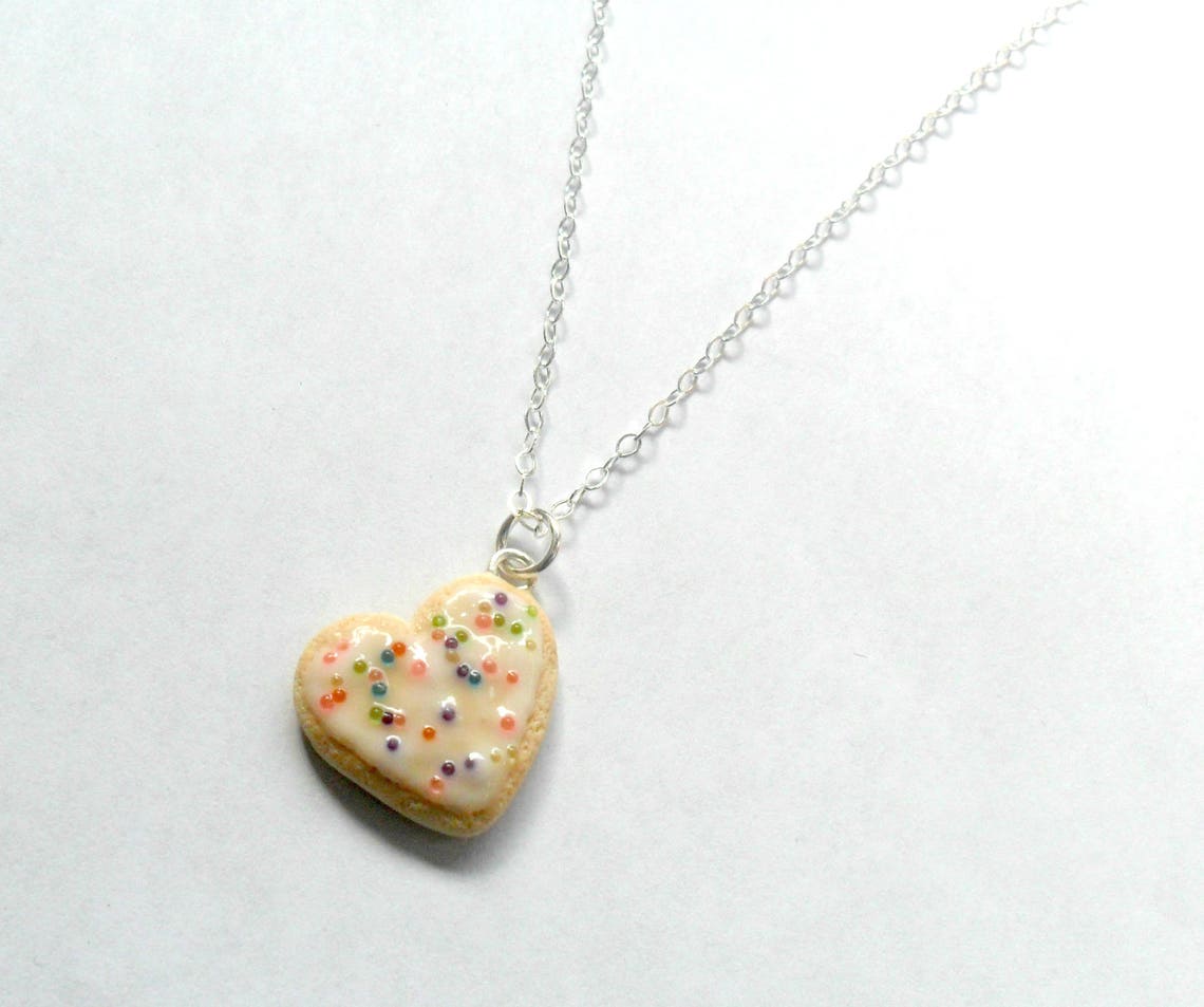 Heart Frosted Sugar Cookie Necklace, Great Gift, Mom, Daughter, Friend ...