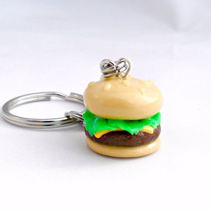 Kawaii Hamburger Charm Keychain, Key Chain, Key Ring :D - Etsy
