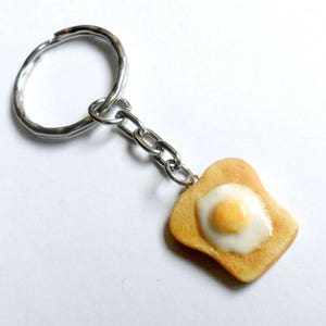 Egg on Toast Keychain or Phone Charm, Food Accessories, Great Gift ...