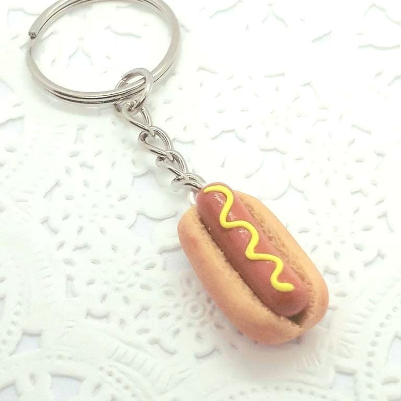 Key Chain With Hot Dog - Etsy