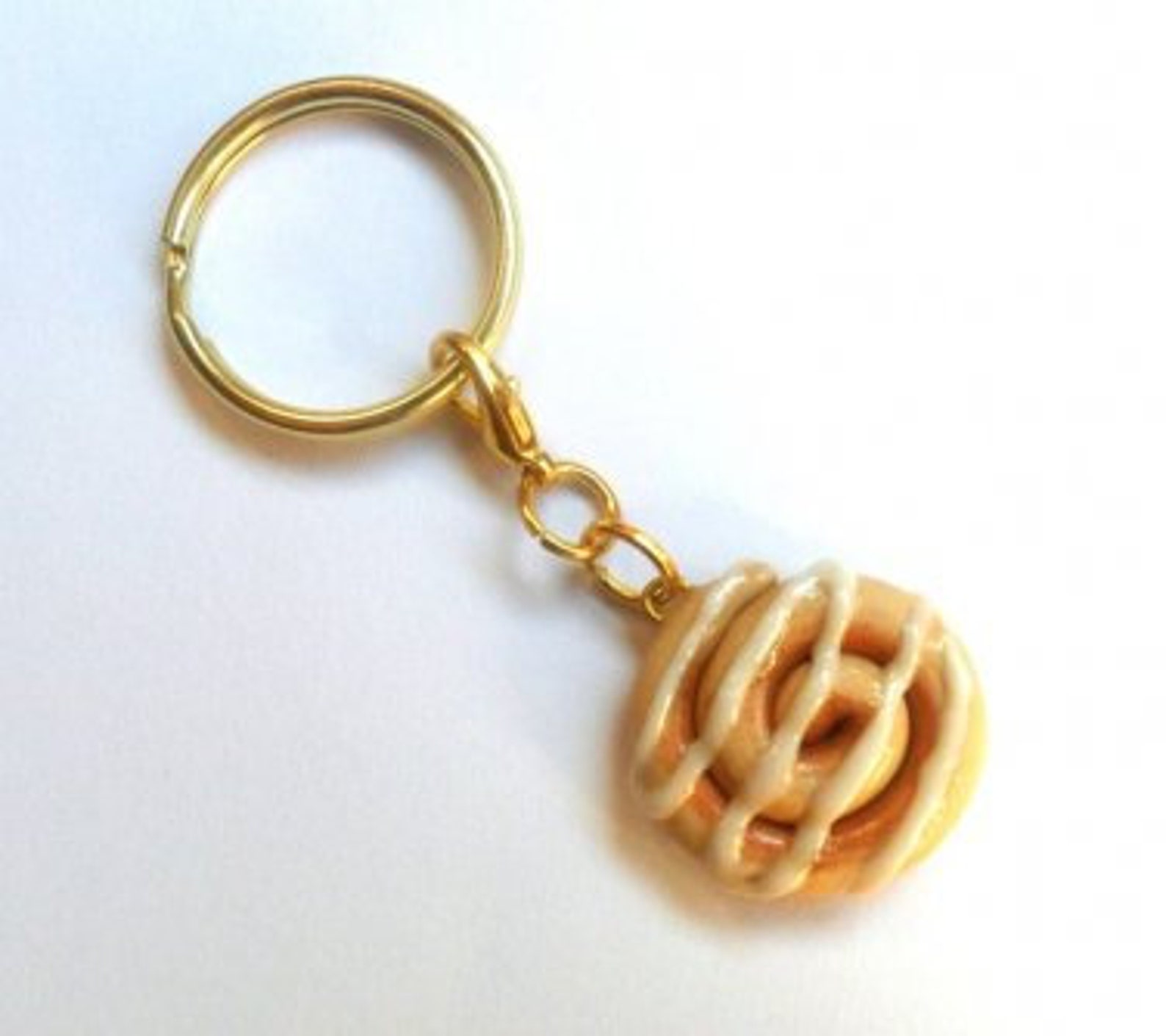 Miniature Food Cinnamon Roll Key Chain or Cell Phone Charm - Etsy