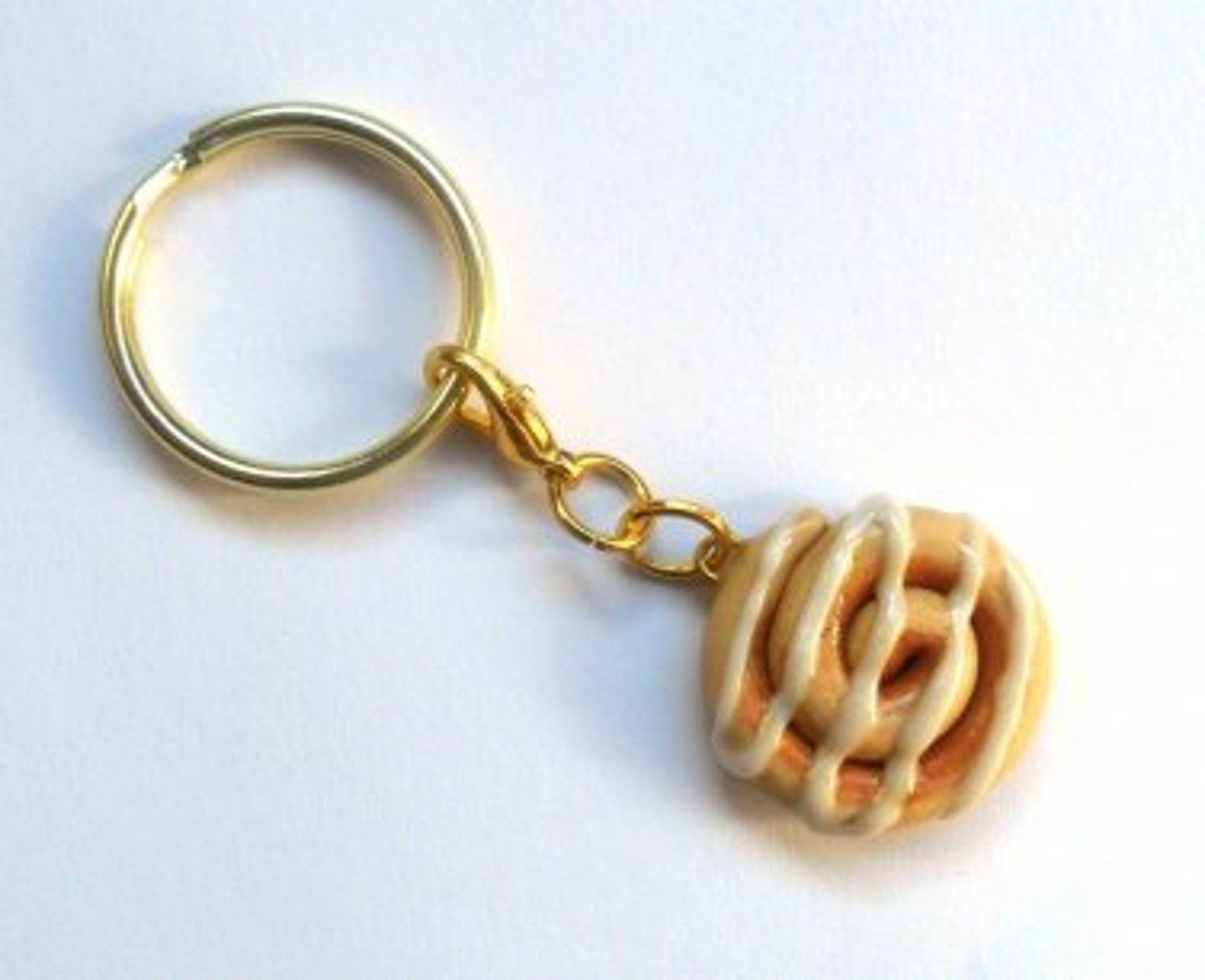 Miniature Food Cinnamon Roll Key Chain or Cell Phone Charm - Etsy