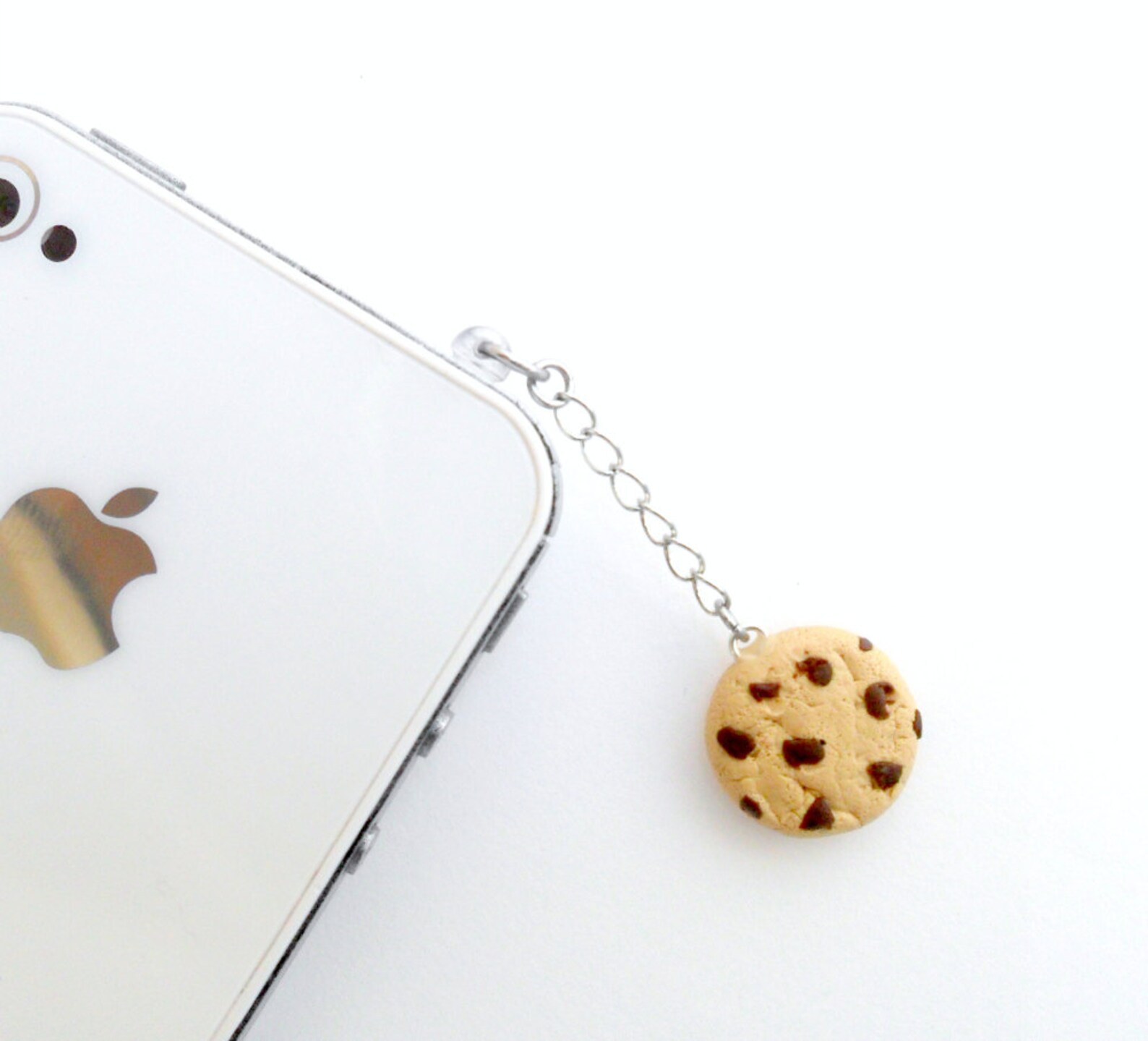 Chocolate Chip Cookie Phone Charm or Key Chain Cute :D - Etsy