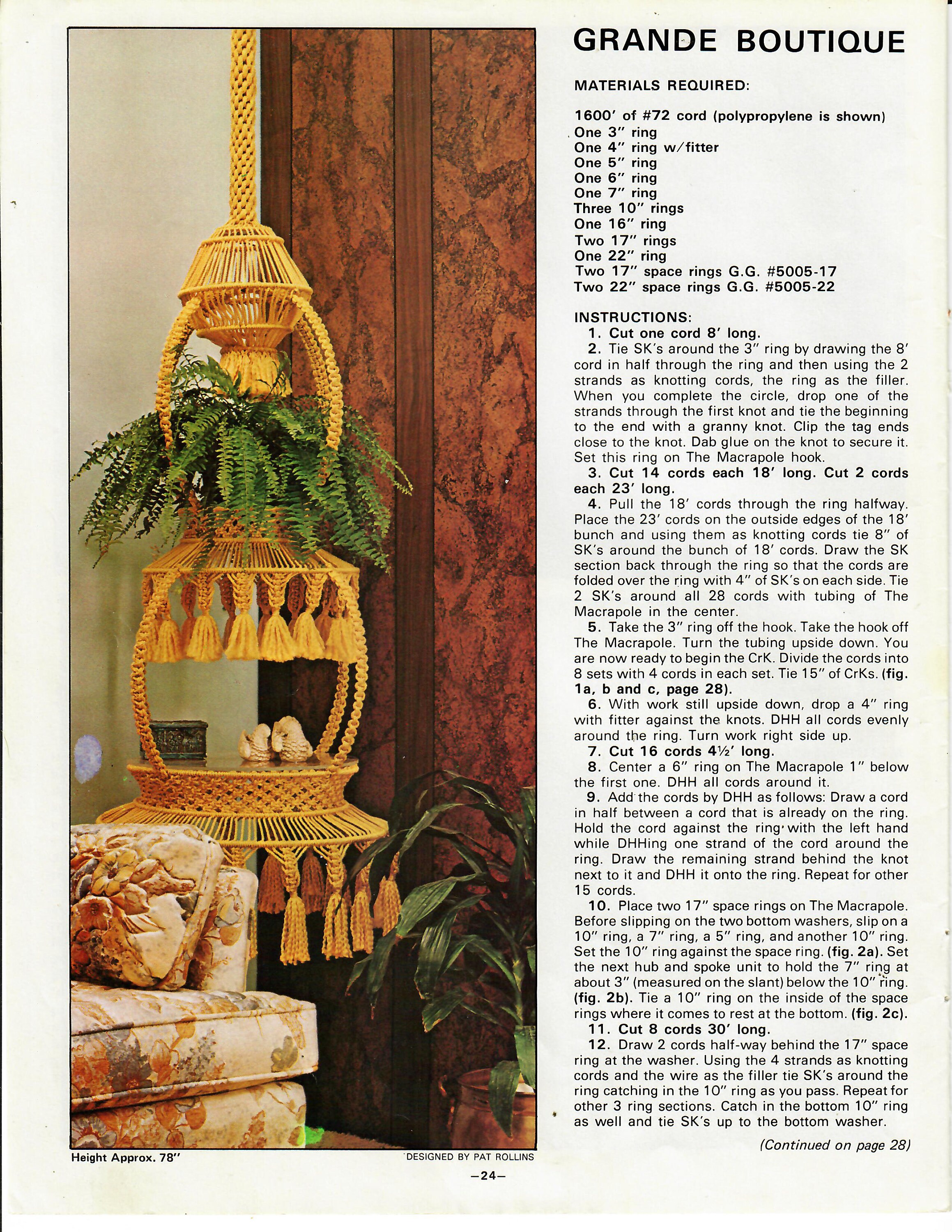 Fiber Form & Fantasy Pattern Book / Vintage '70 / Instructions How to ...