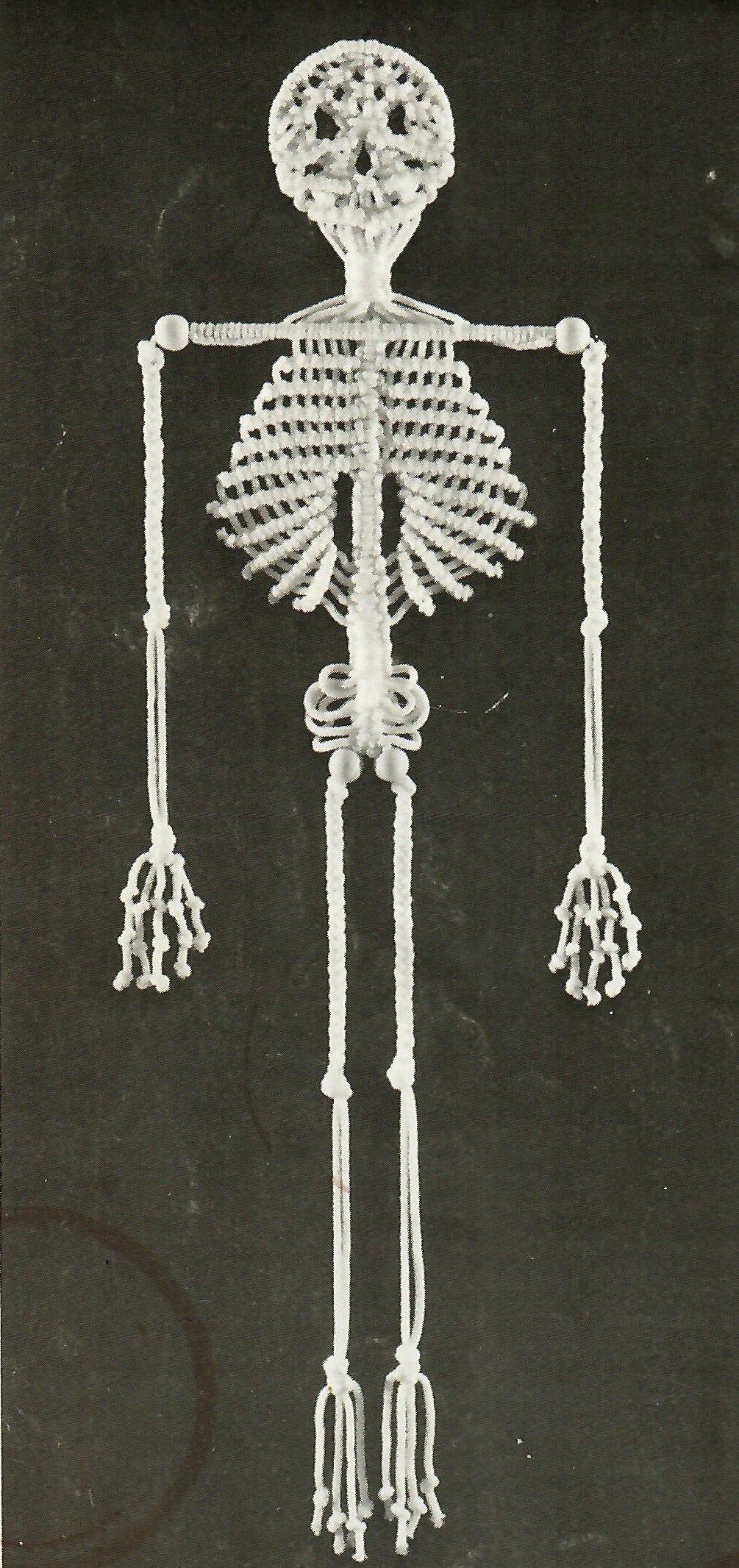Macrame Skeleton Pattern / Halloween Skeleton / Macrame Tutorial How to / Vintage 1978 / Pdf - Etsy