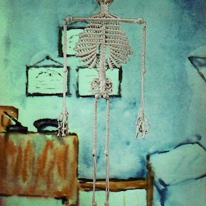 Macrame Skeleton Pattern / Halloween Skeleton / Macrame Tutorial How to / Vintage 1978 / Pdf - Etsy